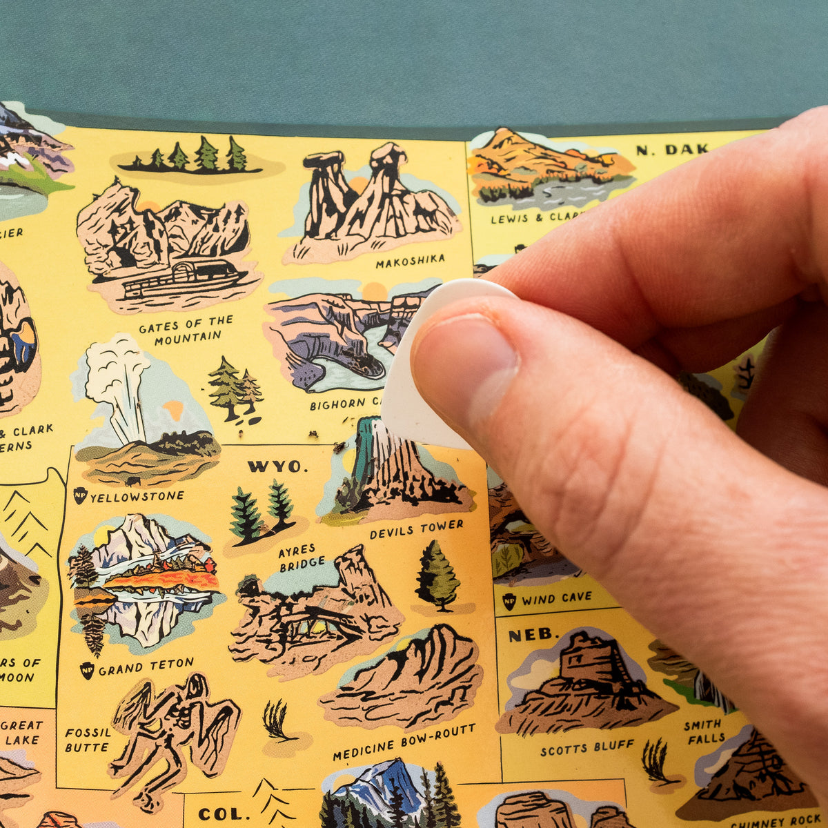 Natural Wonders US Scratch Off Poster | National Park Map, Family ...