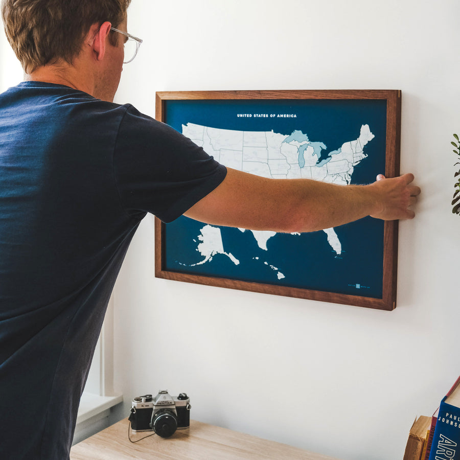 US Push Pin Map by Native Maps - Push Pin Travel Map