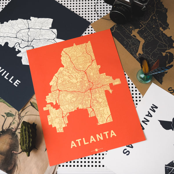 Native Maps City Prints | City Neighborhood Map Art