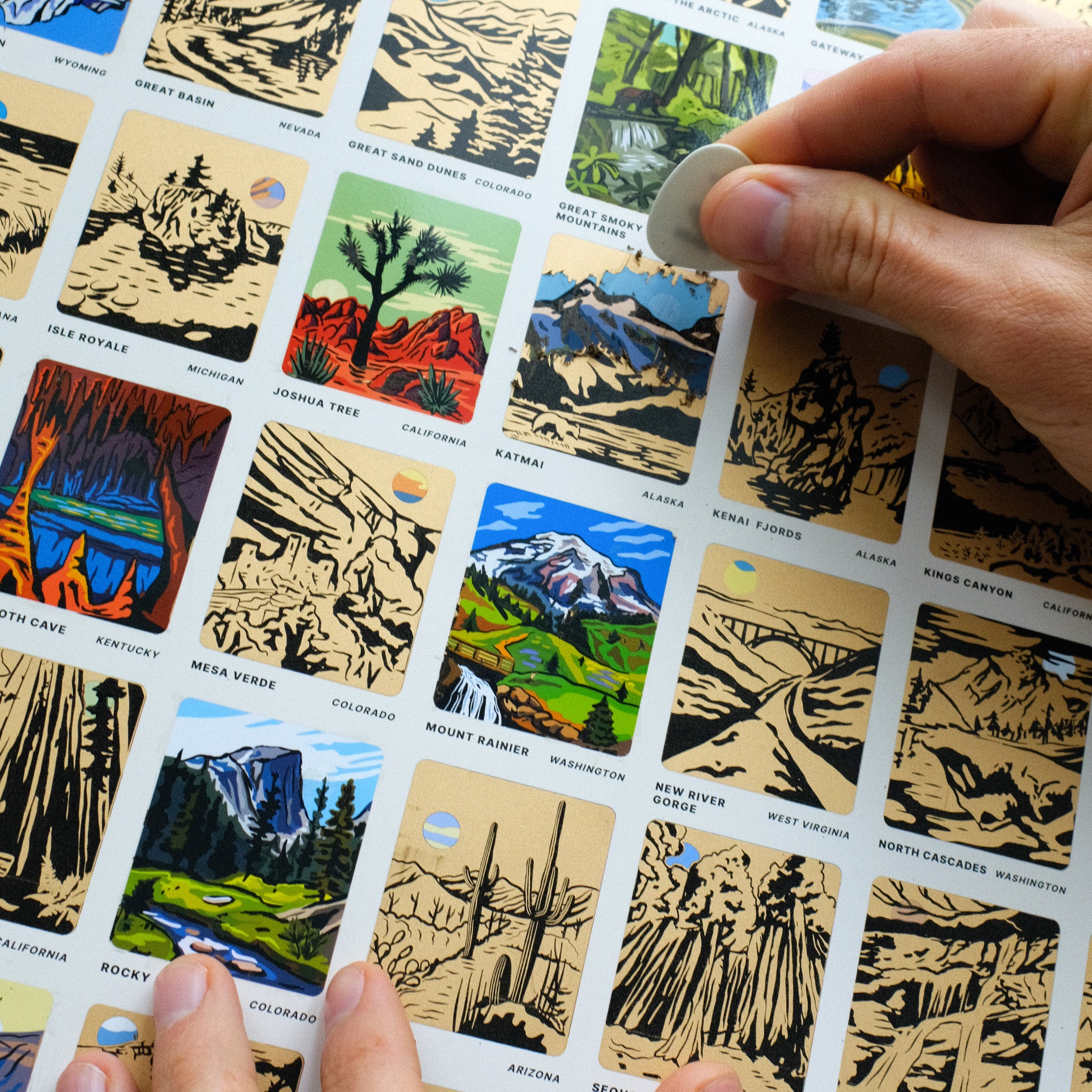 National Parks Scratch Off Poster | National Park Map, Family Adventure ...