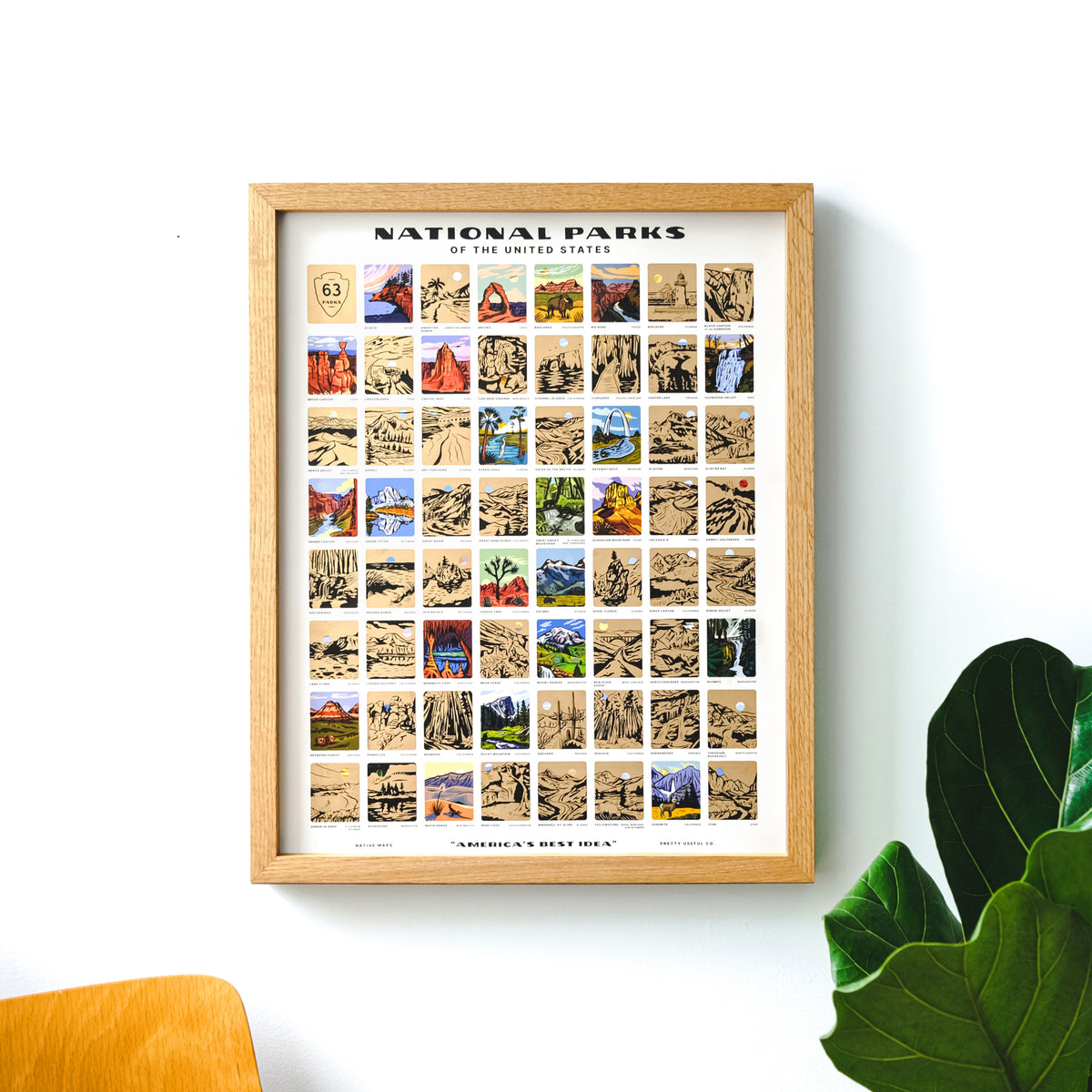 National Parks Scratch Off Poster | National Park Map, Family Adventure ...