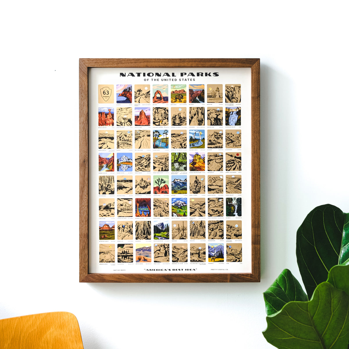 National Parks Scratch Off Poster | National Park Map, Family Adventure ...