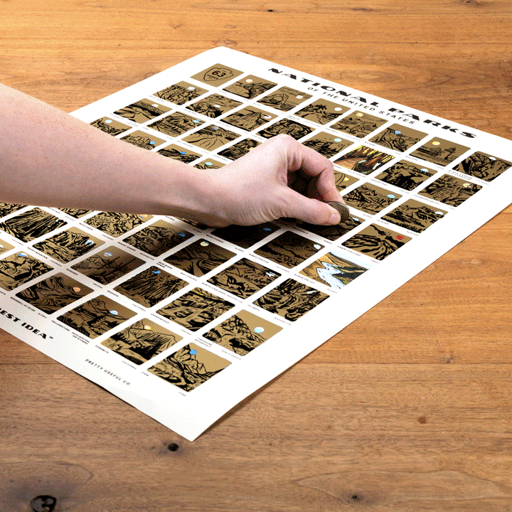 National Parks Scratch Off Poster | National Park Map, Family Adventure ...