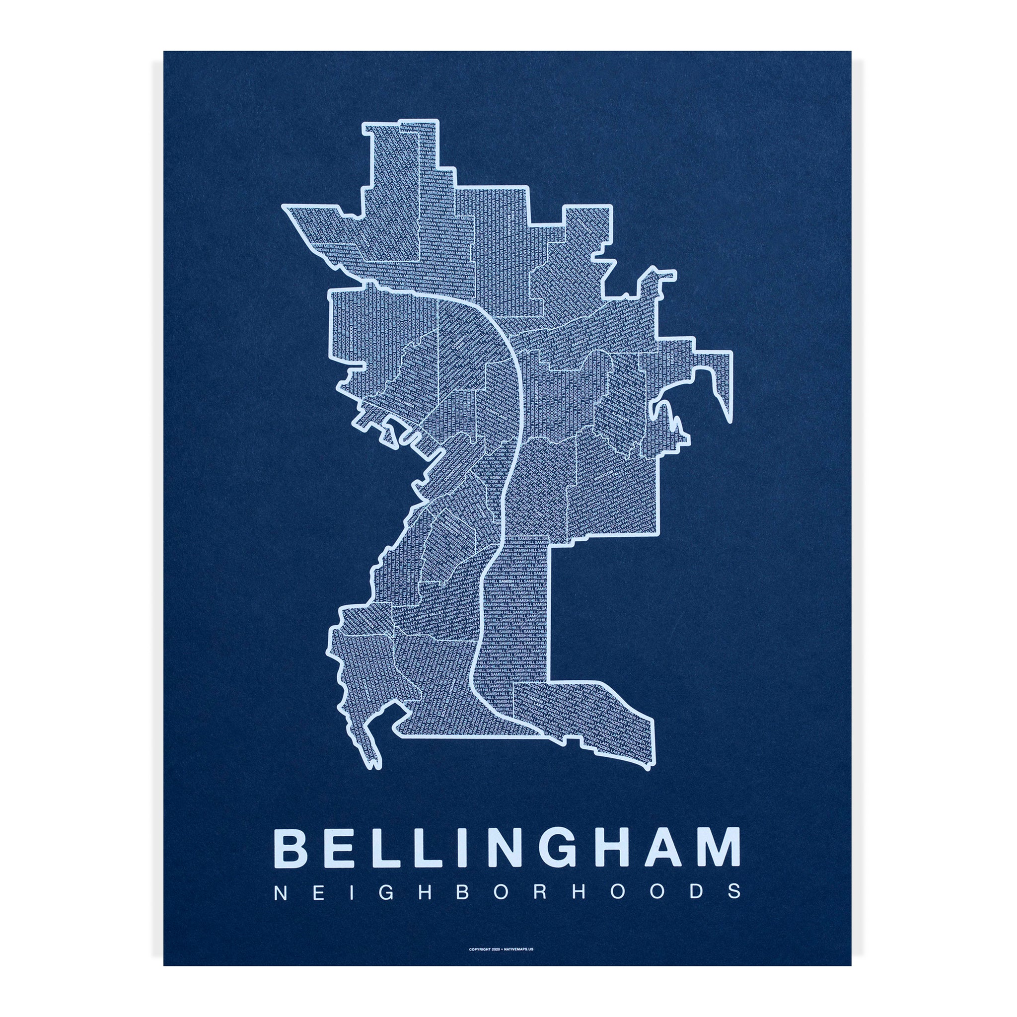 Bellingham, WA Neighborhood Map | Native Maps
