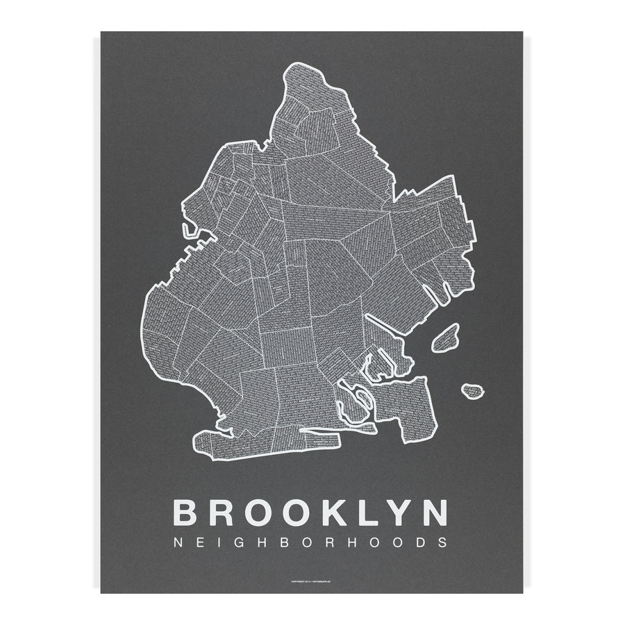 Brooklyn Neighborhood Map | Brooklyn Map Art Poster – Native Maps