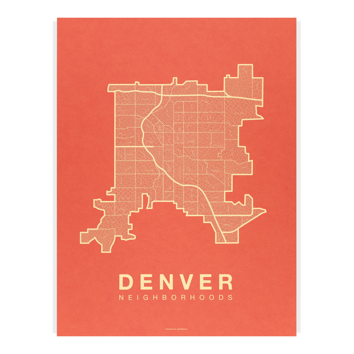 Denver Neighborhood Map | Denver Map Art Poster – Native Maps