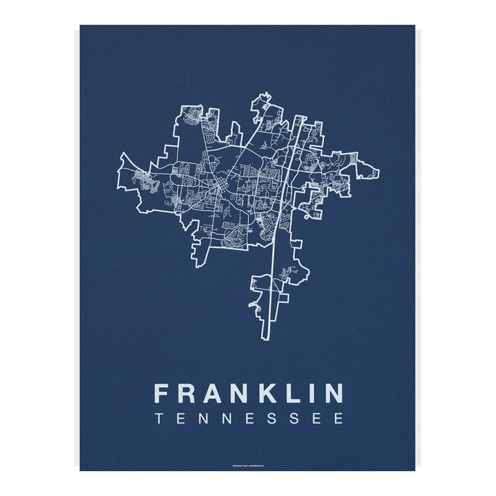 Street Map of Franklin, TN - City Map Poster | Native Maps