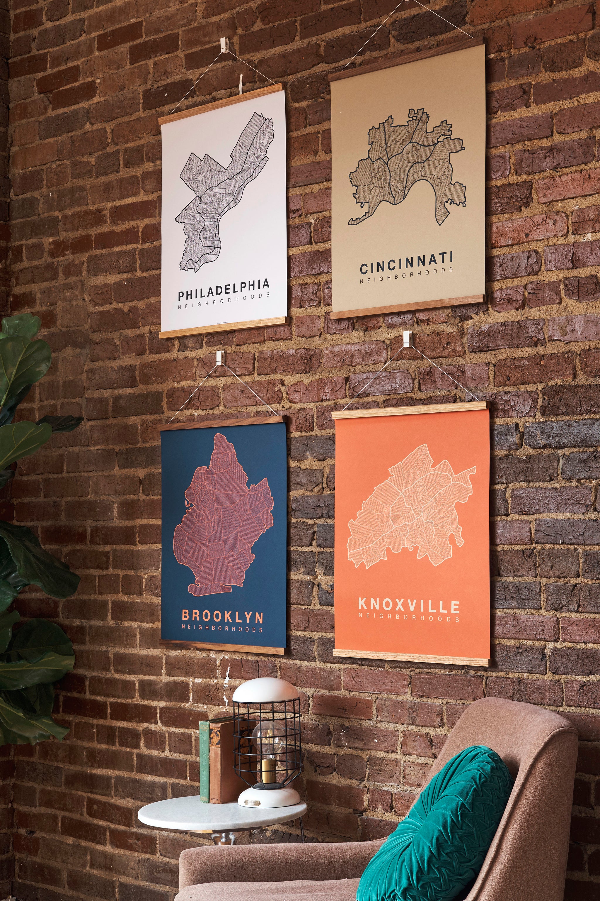 Wooden Print Hanger | Wooden Magnetic Hanging Frame – Native Maps