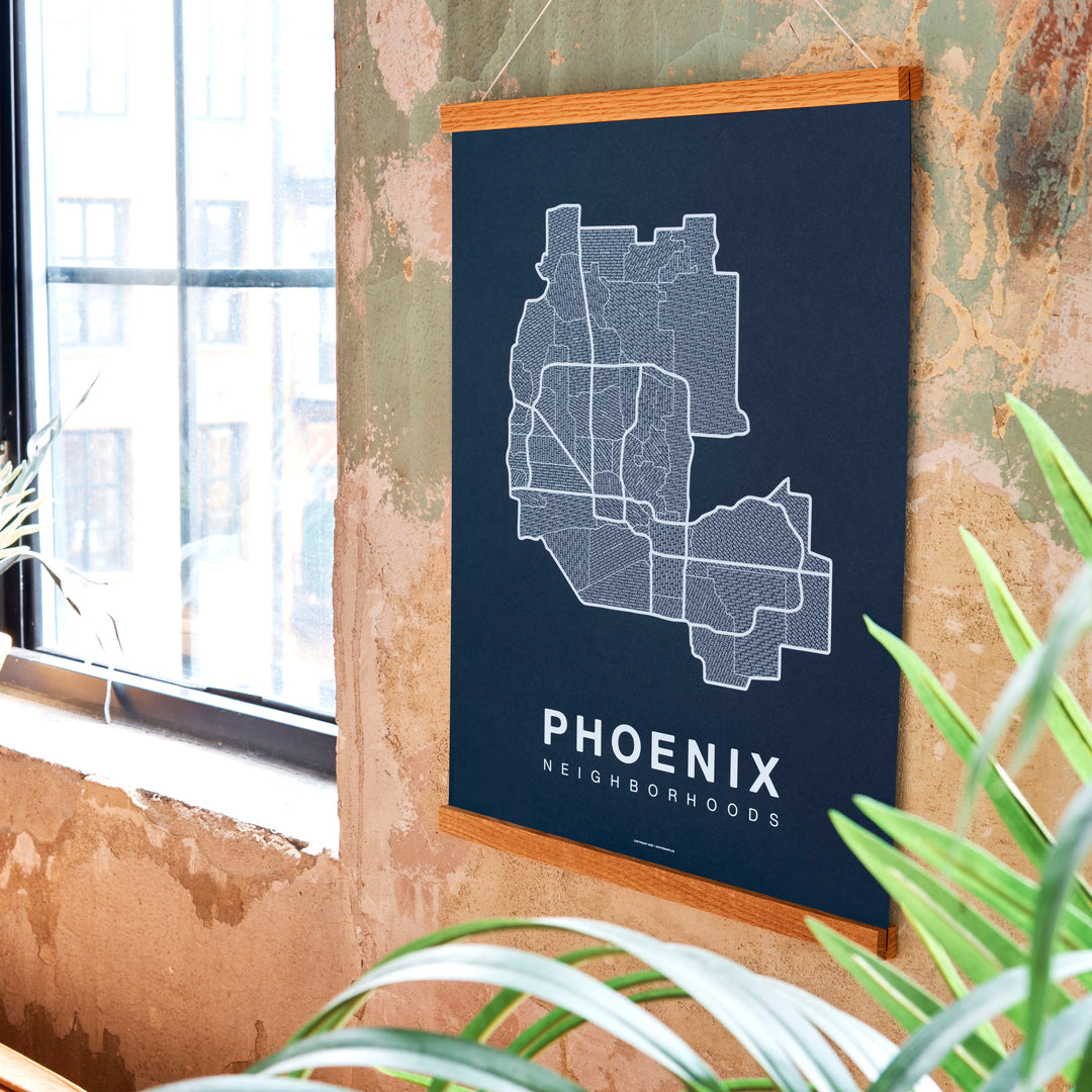 Phoenix Neighborhood Map | Phoenix Map Art | Native Maps