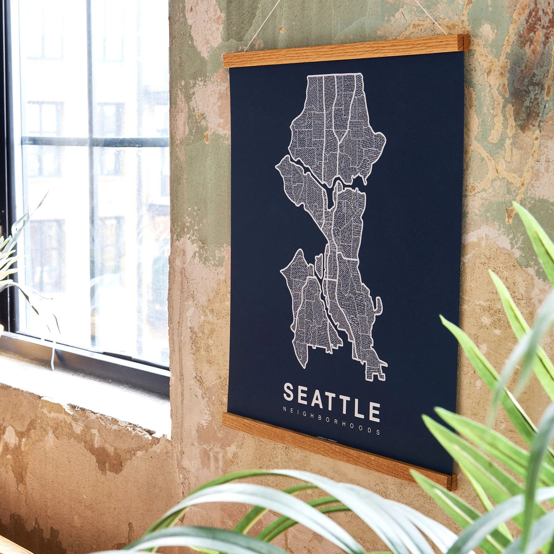 Seattle Neighborhood Map | Seattle Map Art Poster – Native Maps