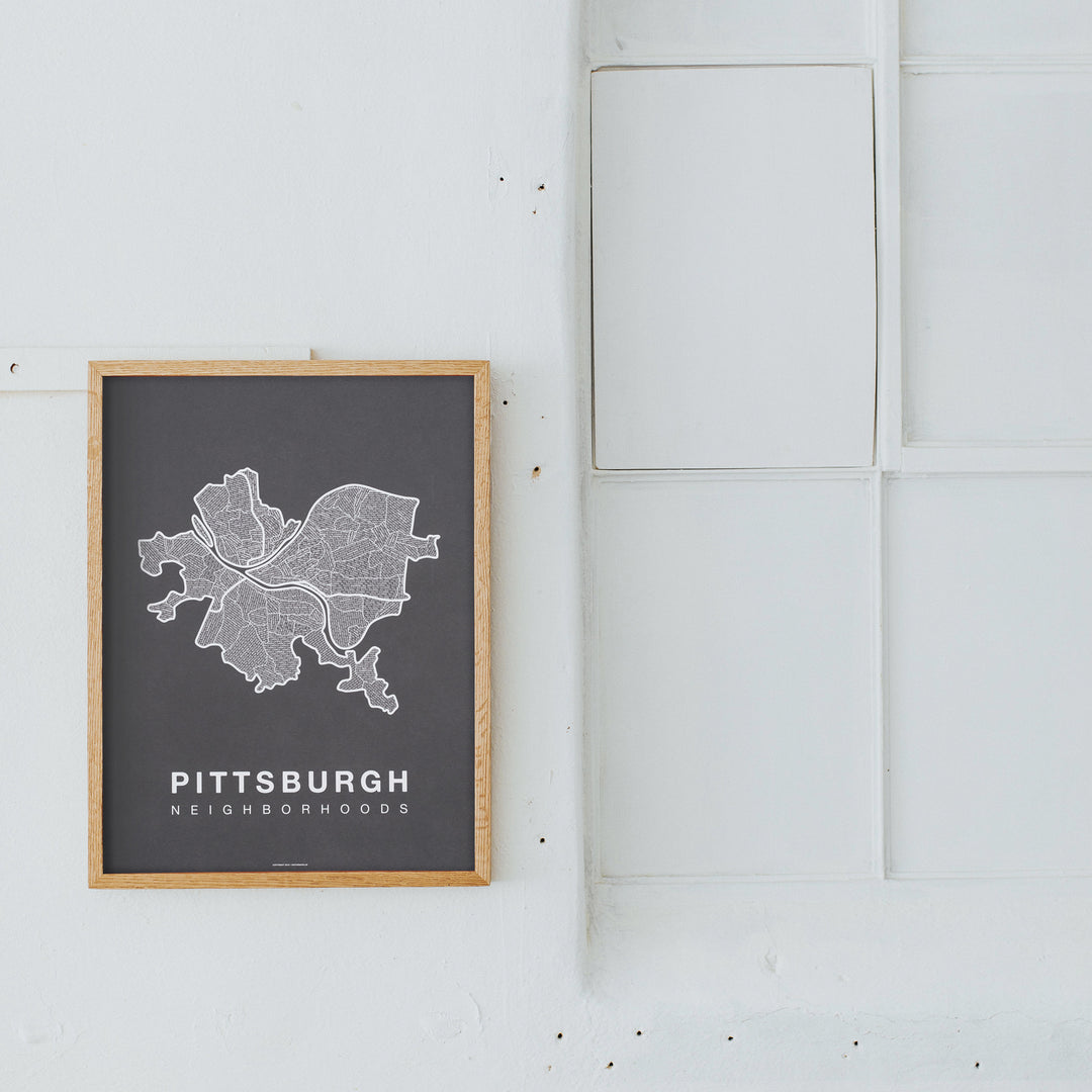 Pittsburgh Neighborhood Map | Pittsburgh Map Art Poster – Native Maps