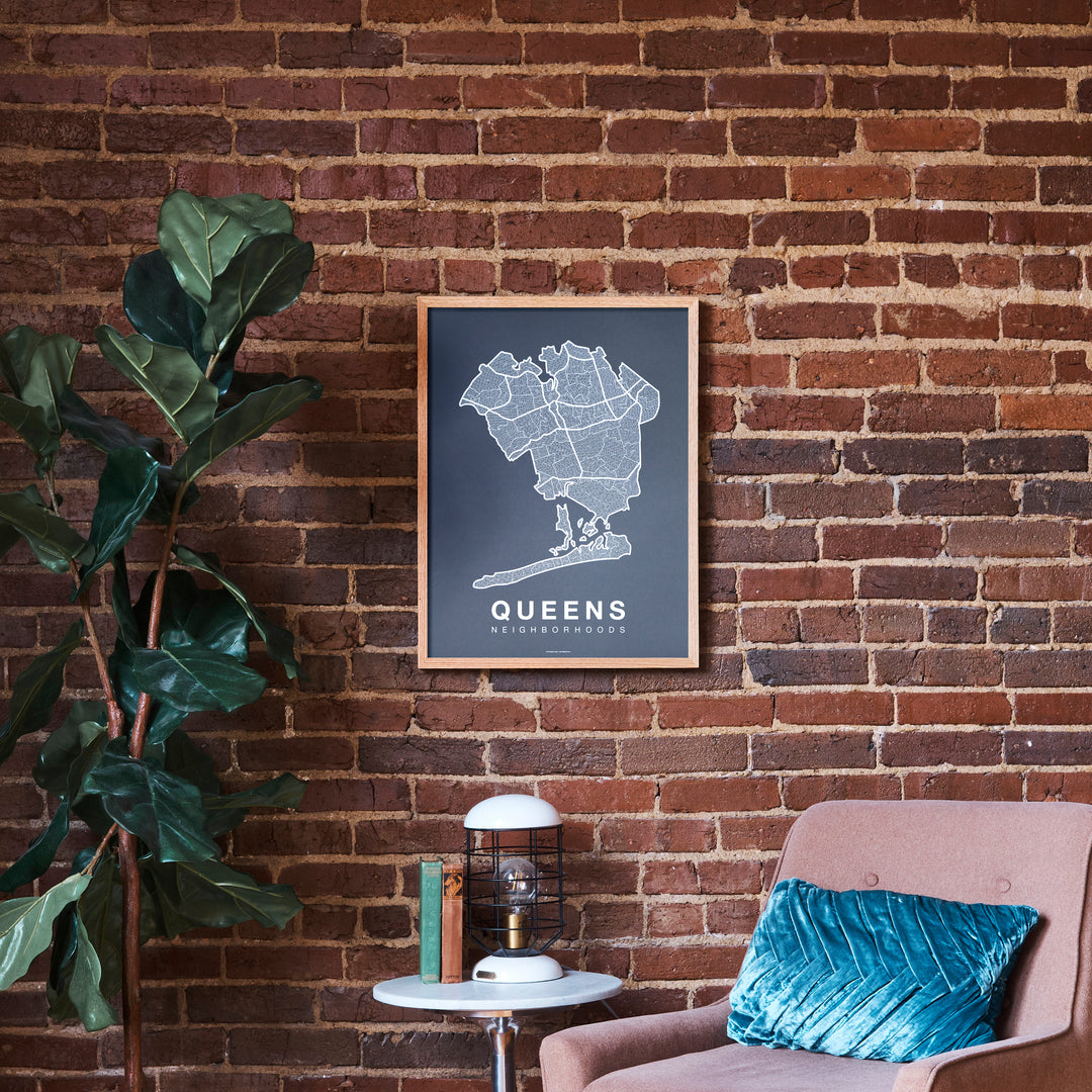 Queens Neighborhood Map | Queens Map Poster | Native Maps