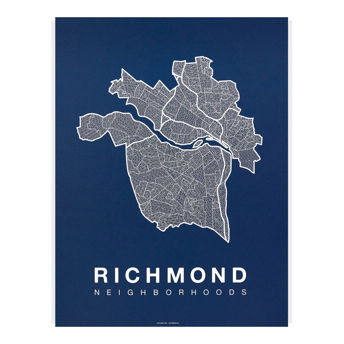 Richmond Neighborhood Map Poster | Richmond City Map – Native Maps