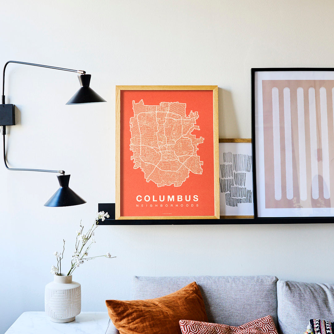 Columbus Neighborhood Map Poster | Columbus City Map – Native Maps