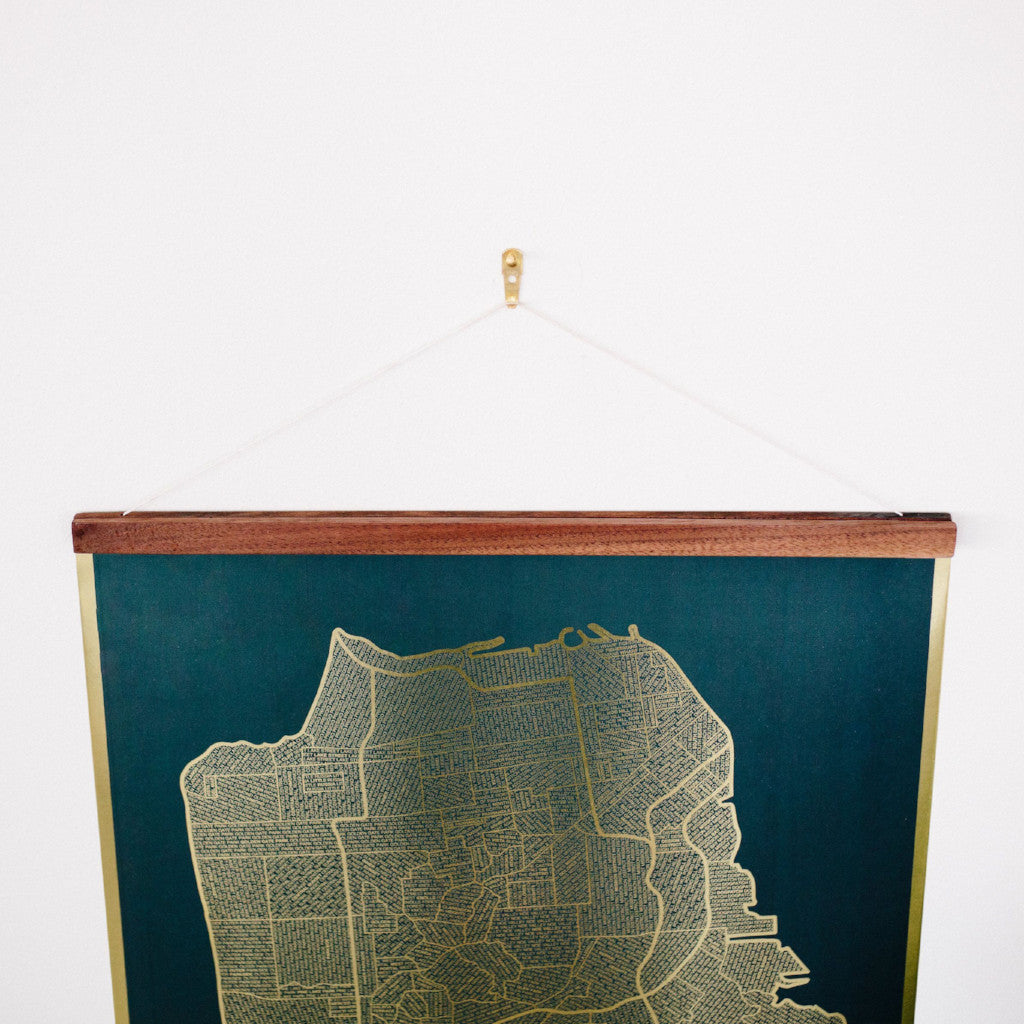 Wooden Print Hanger | Wooden Magnetic Hanging Frame – Native Maps